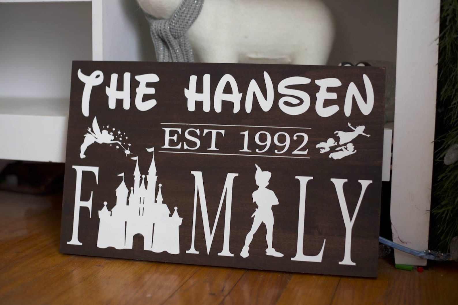 Disney Castle Family Sign/disney Sign/disney Decor/tinkerbell - Etsy