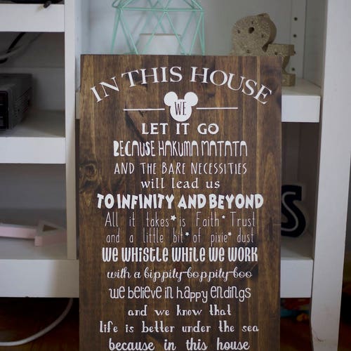 Disney in This House Sign | Etsy