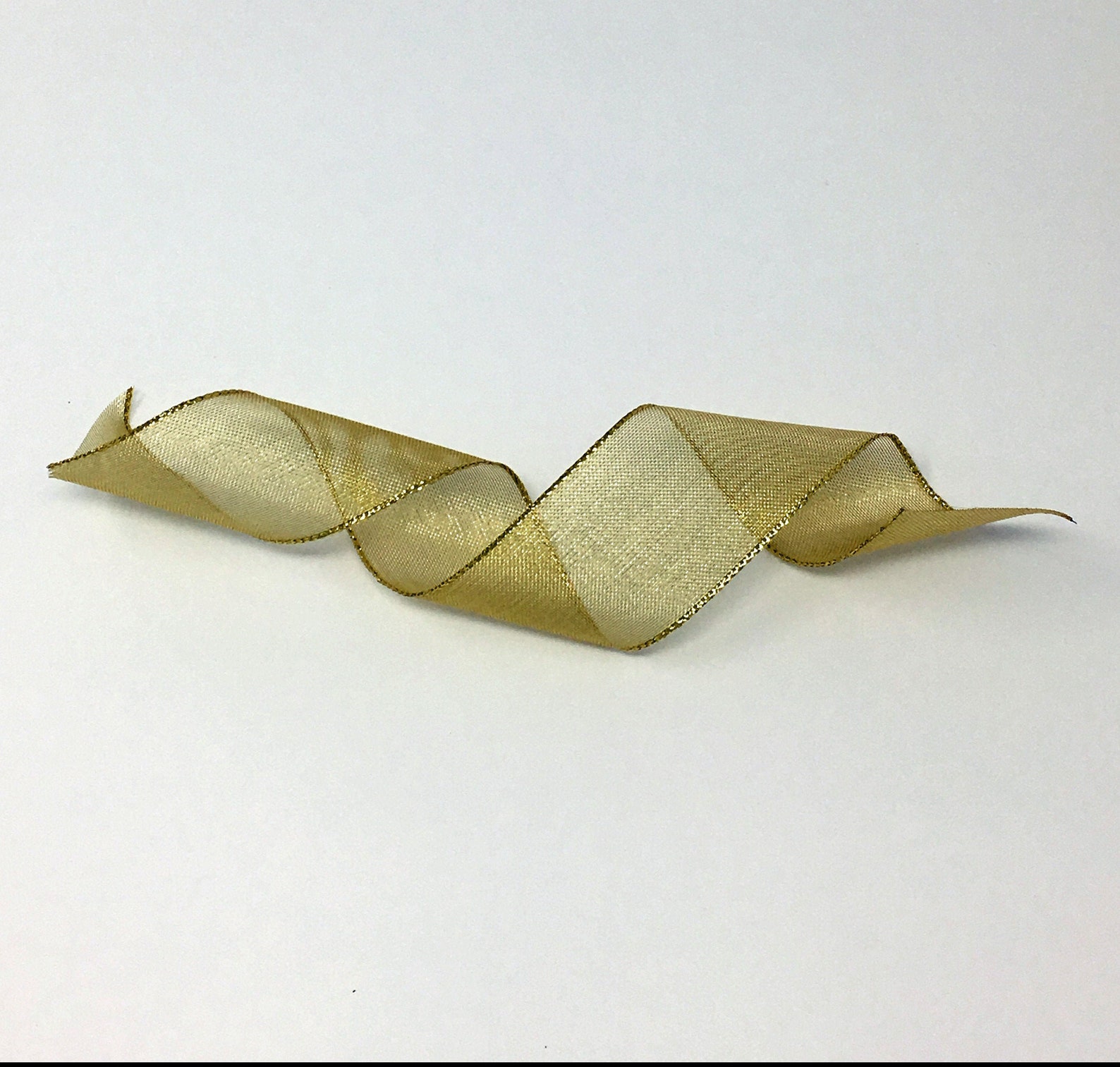 Gold Metallic Sheer Shimmer Wired Ribbon in Silver and Gold - Etsy