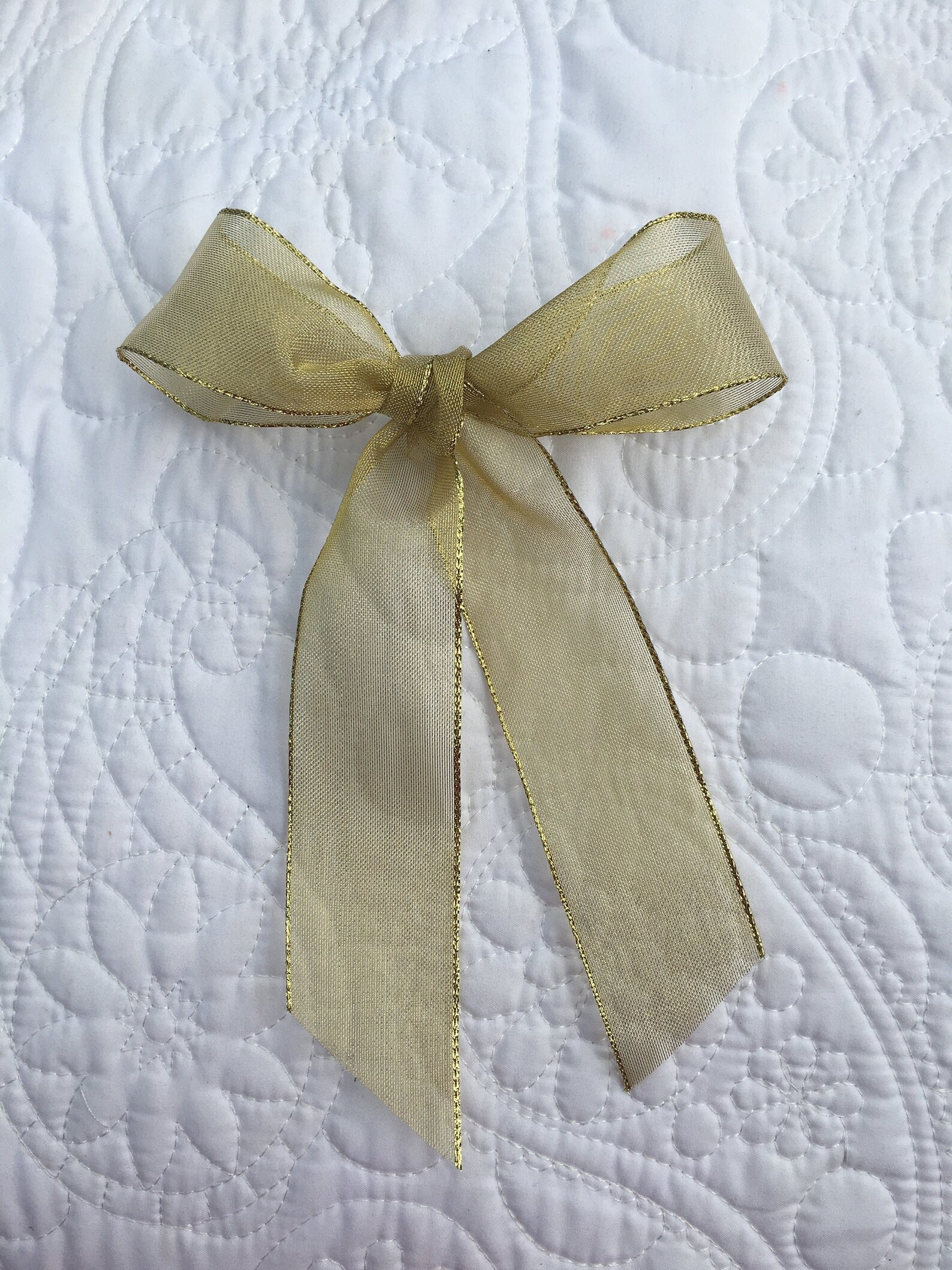 Gold Metallic Sheer Shimmer Wired Ribbon in Silver and Gold - Etsy
