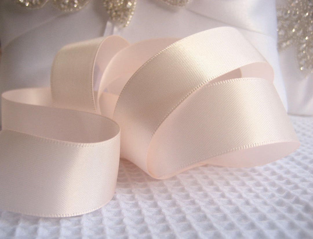 Blush Satin Ribbon Double Sided High Quality Satin Ribbon Wedding ...