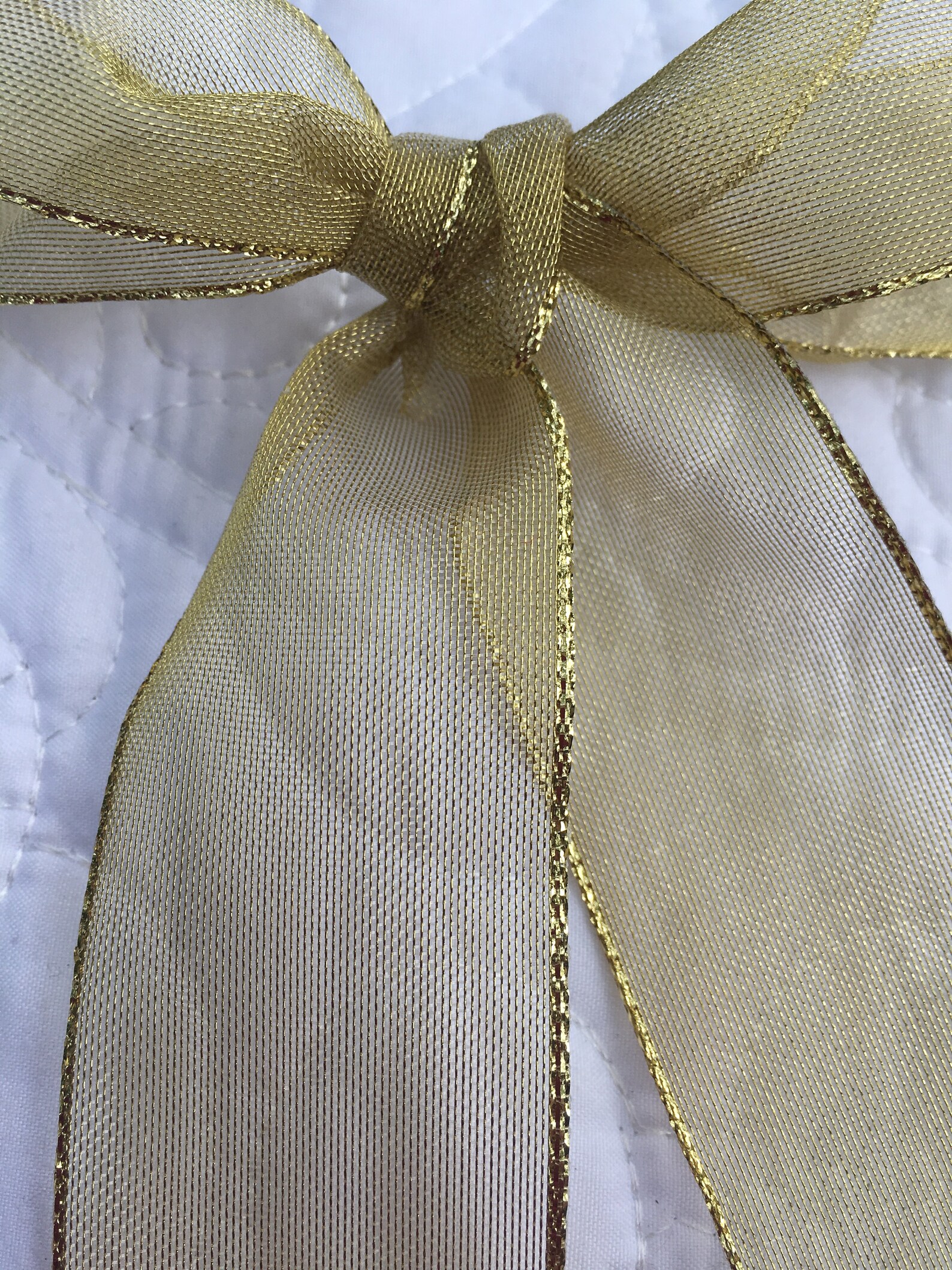 Gold Metallic Sheer Shimmer Wired Ribbon in Silver and Gold | Etsy