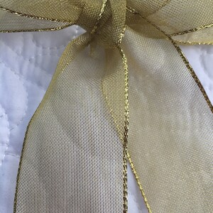 Gold Metallic Sheer Shimmer Wired Ribbon in Silver and Gold for ...