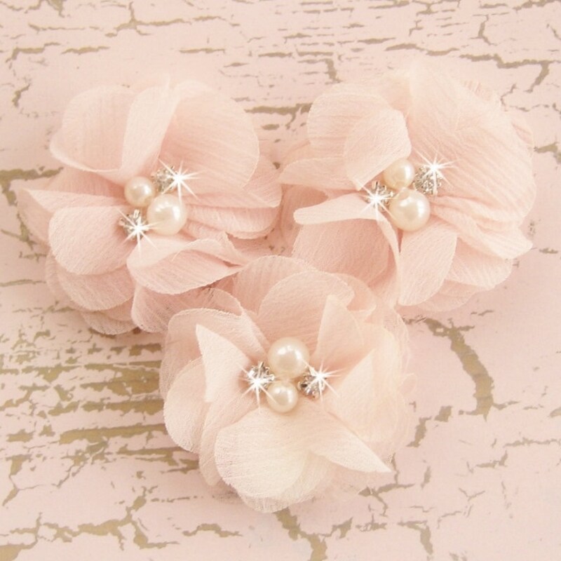 Pink Chiffon Flower - Etsy