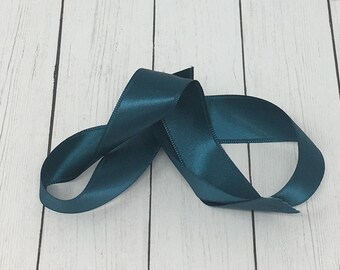 Teal Satin Ribbon | Etsy