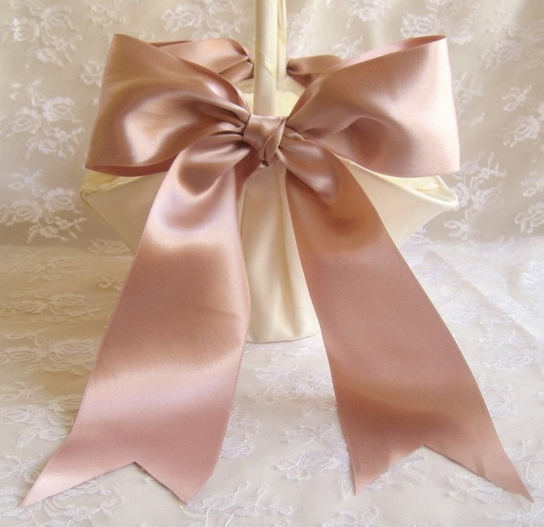 Satin Bows Large Hand Tied Satin Bows DIY Weddings Baskets - Etsy