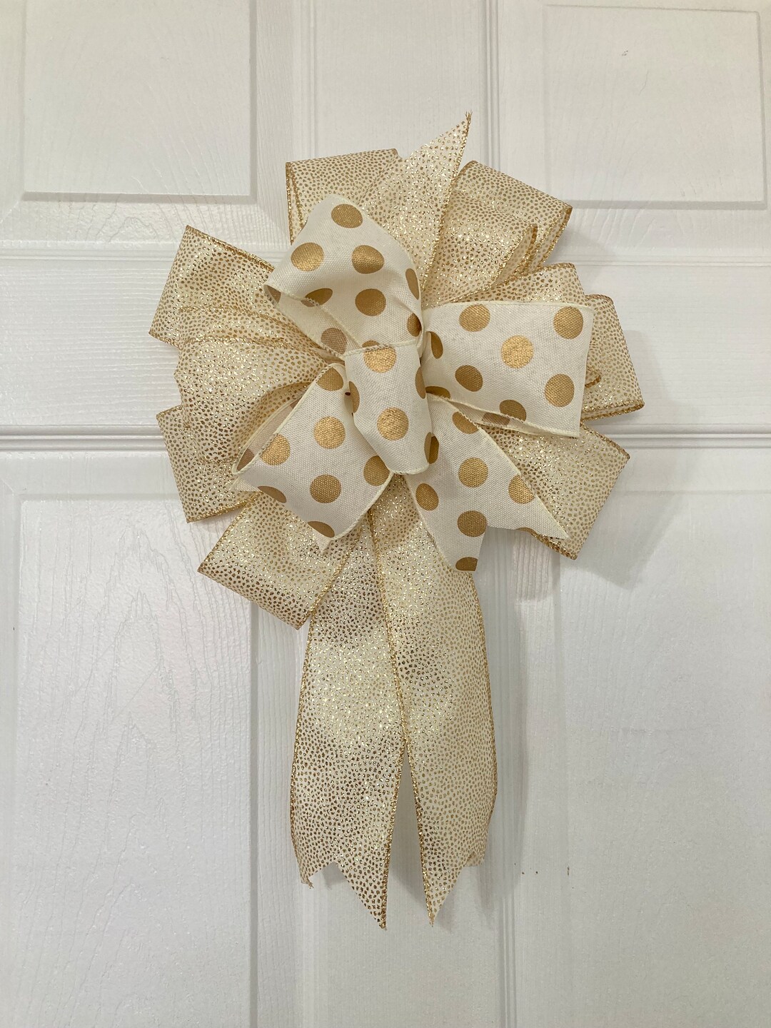 Champagne Wedding Bows Large Wired Bows Large White Pew Bows - Etsy