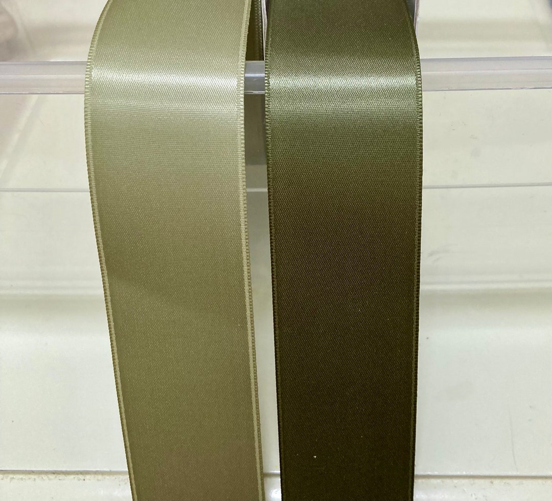 Sage Green Ribbon Double Sided Satin Ribbon Quality Green Satin Ribbon ...