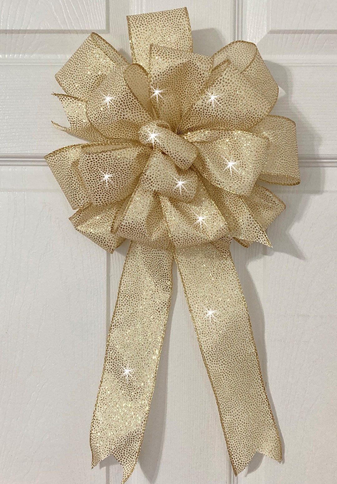 Ivory Wedding Bows Large Wired Bows Large White Pew Bows Bridal Shower ...