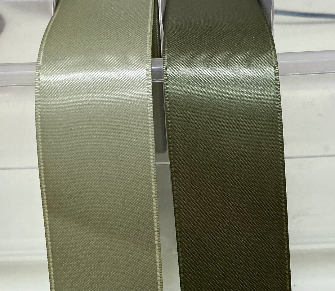 Sage Green Ribbon Double Sided Satin Ribbon Quality Green Satin Ribbon ...