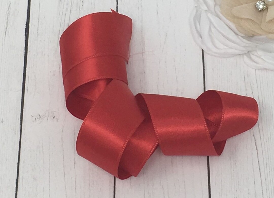 Red Ribbon Red Satin Ribbon Double Sided Red Satin Ribbon Wedding ...