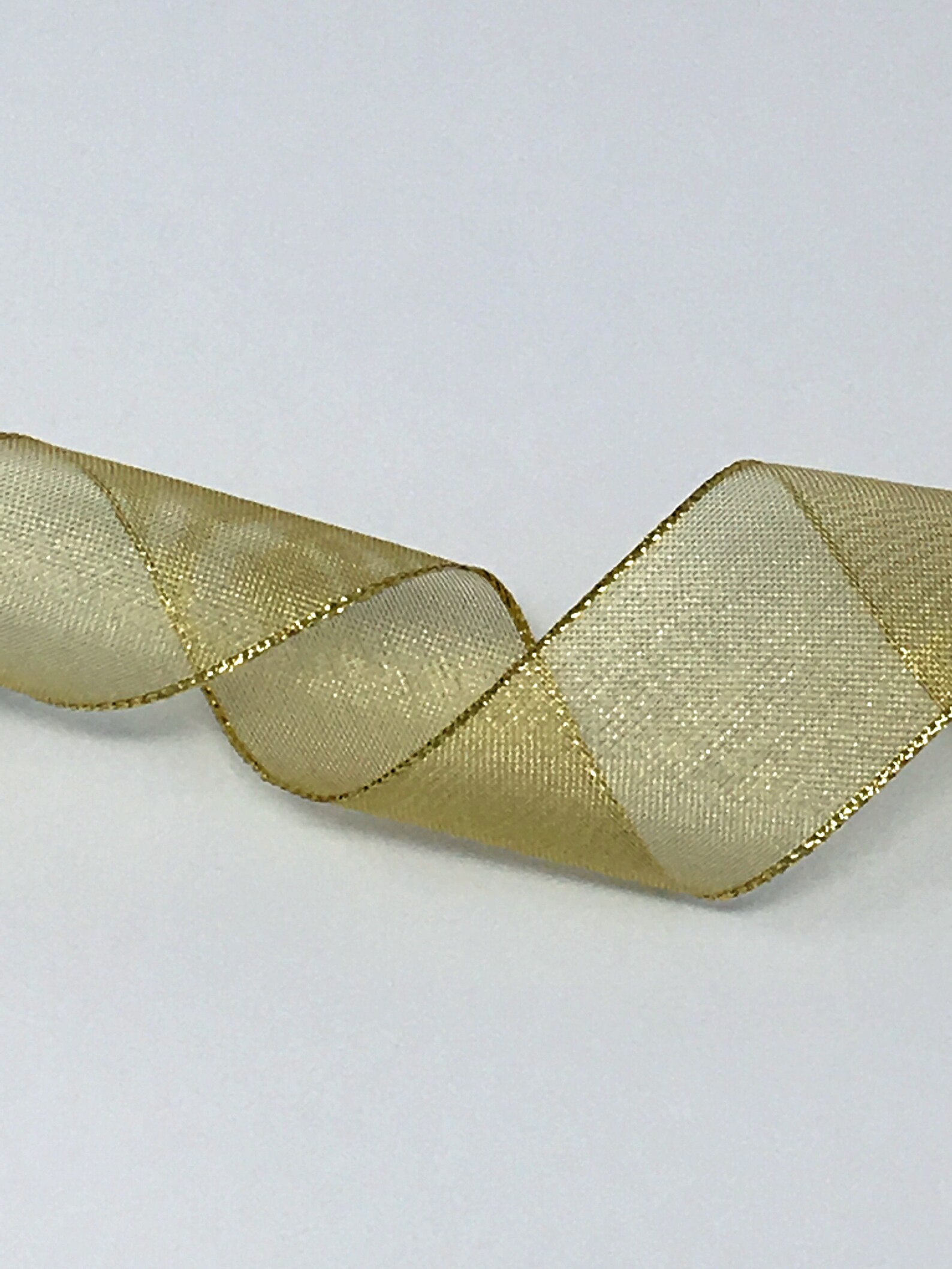 Gold Metallic Sheer Shimmer Wired Ribbon in Silver and Gold | Etsy