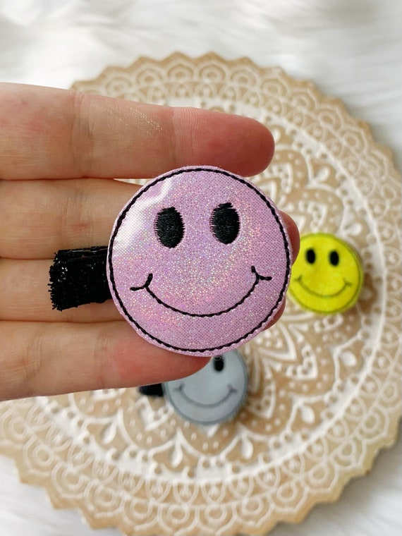 Smiley Face Hair Clip Smiley Face Hair Clips Hair Clip for - Etsy
