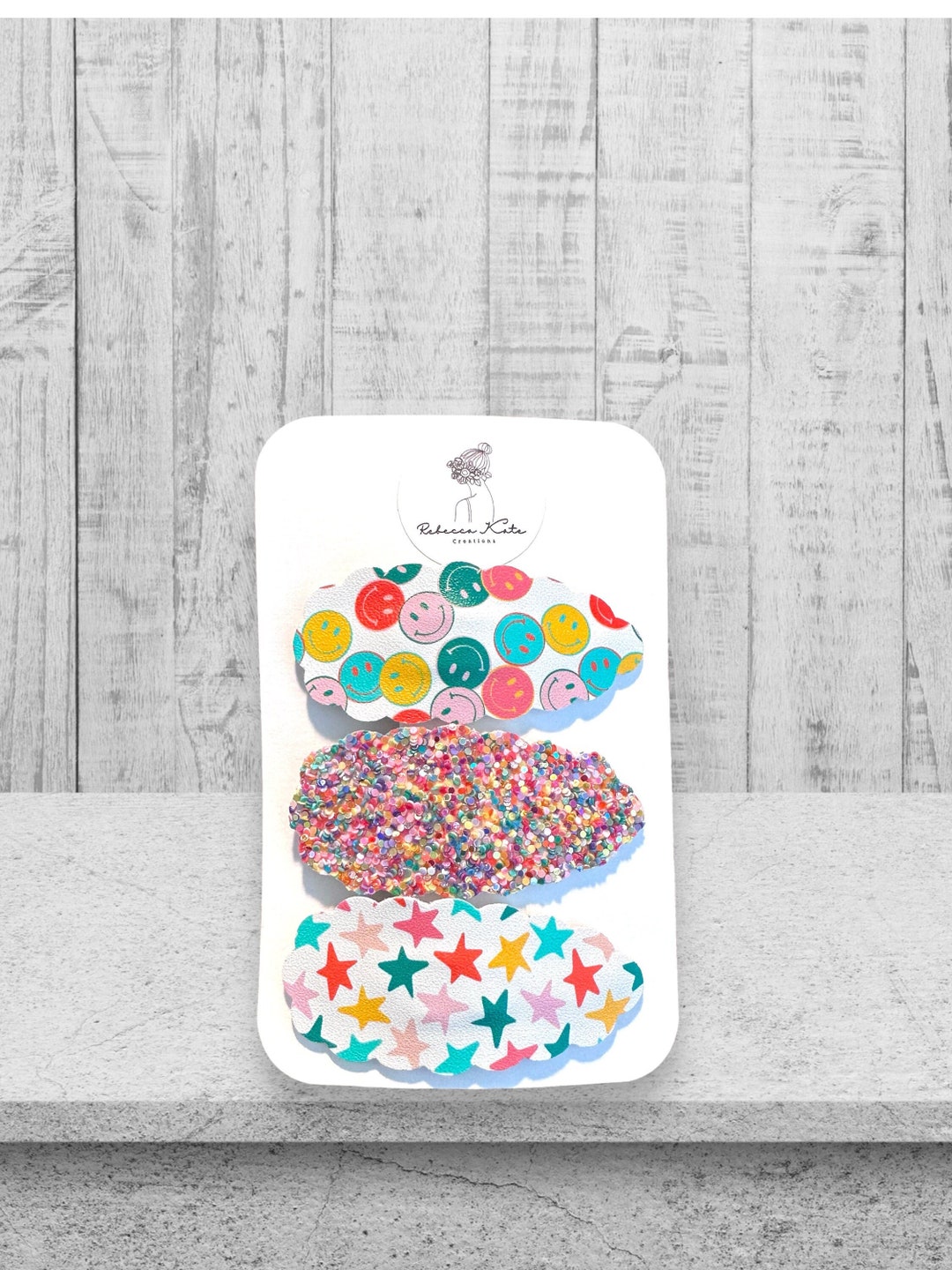 Smiley Face Snap Clips, Little Girl Hair Clips, Smiley Face Hair Clips ...