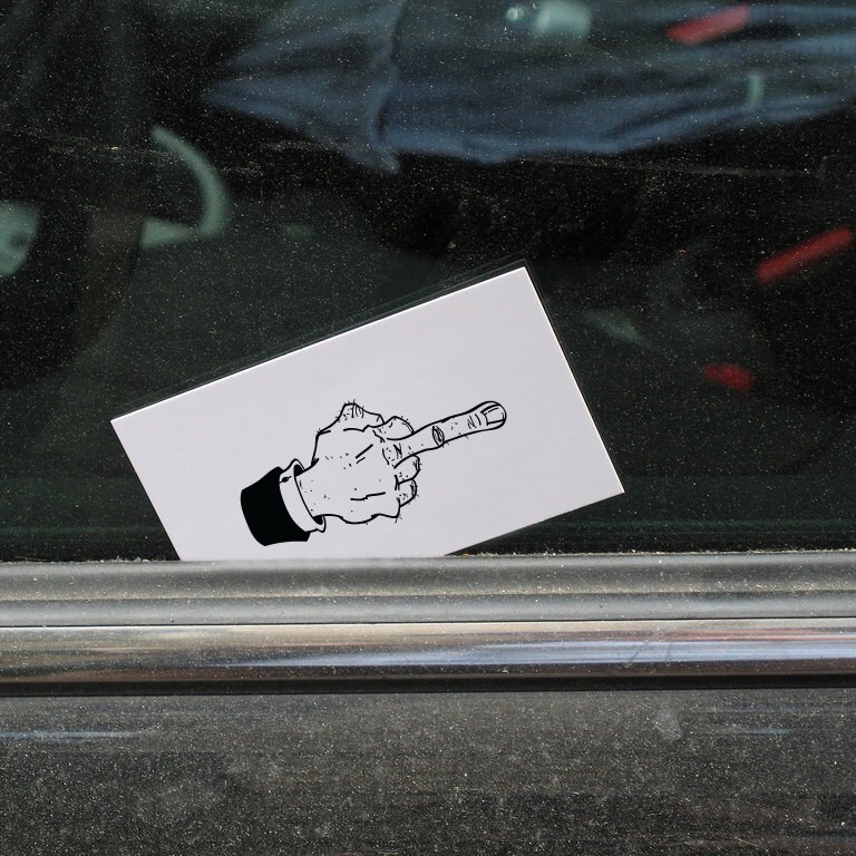 The (middle) Finger Business Cards (quantity: 25) - Etsy