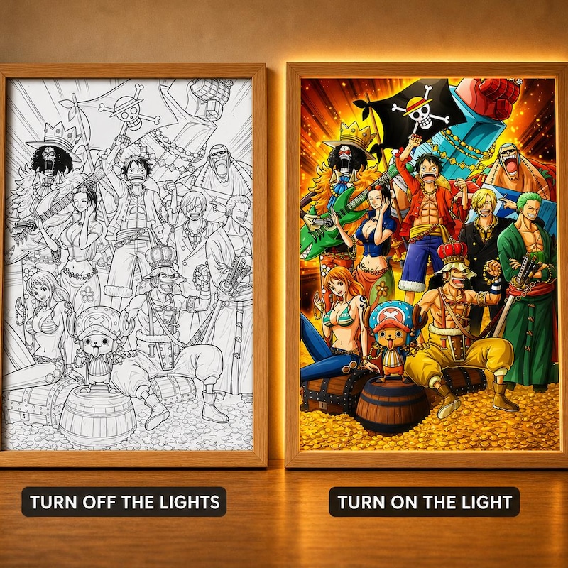 Led Lamp Anime Art Frame - Etsy