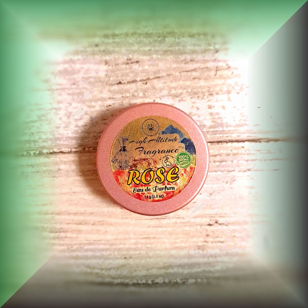 ROSE All-natural Solid Perfume Eau De Parfum with Rose Otto, Rosa ...