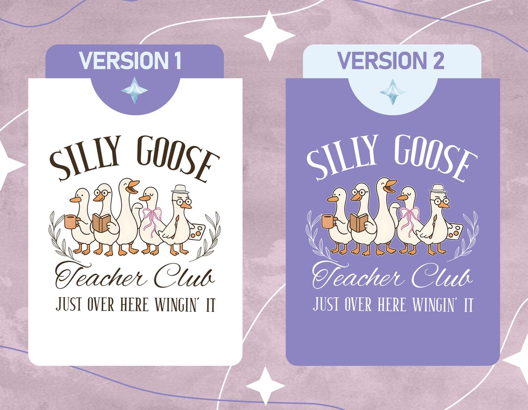 Silly Goose Teacher Club PNG Funny Teacher Goose Design, Just Over Here ...