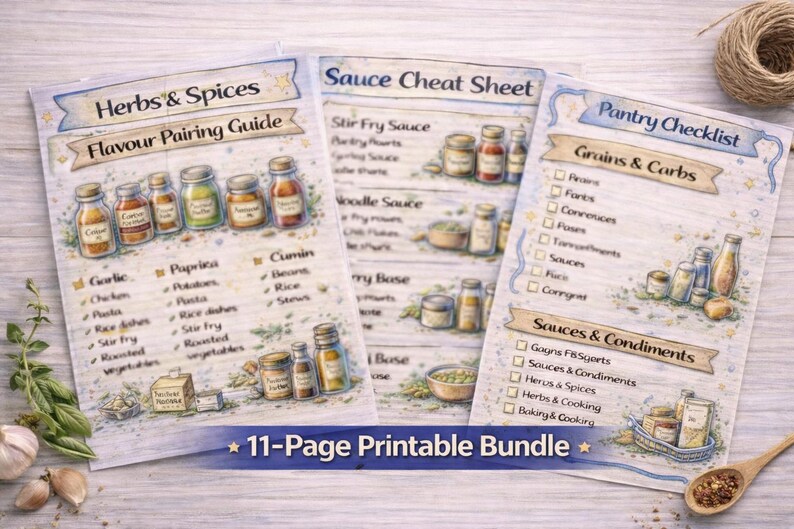 Pantry Cooking Guide | 11 Kitchen Printables (digital Download) - Etsy