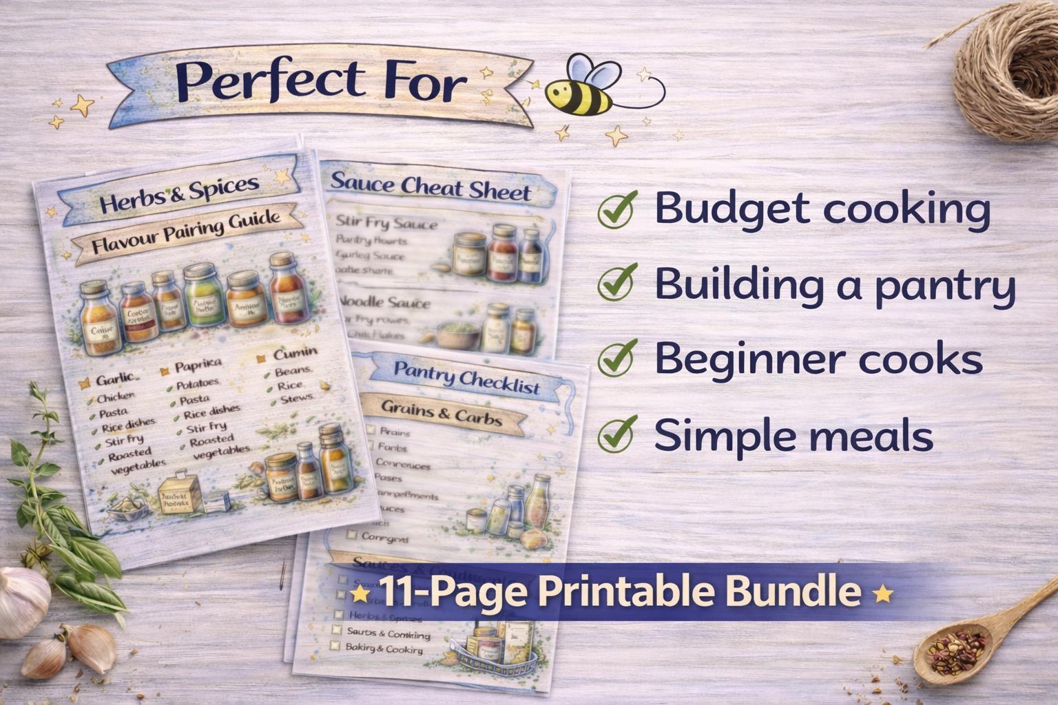 Pantry Cooking Guide | 11 Kitchen Printables (digital Download) - Etsy