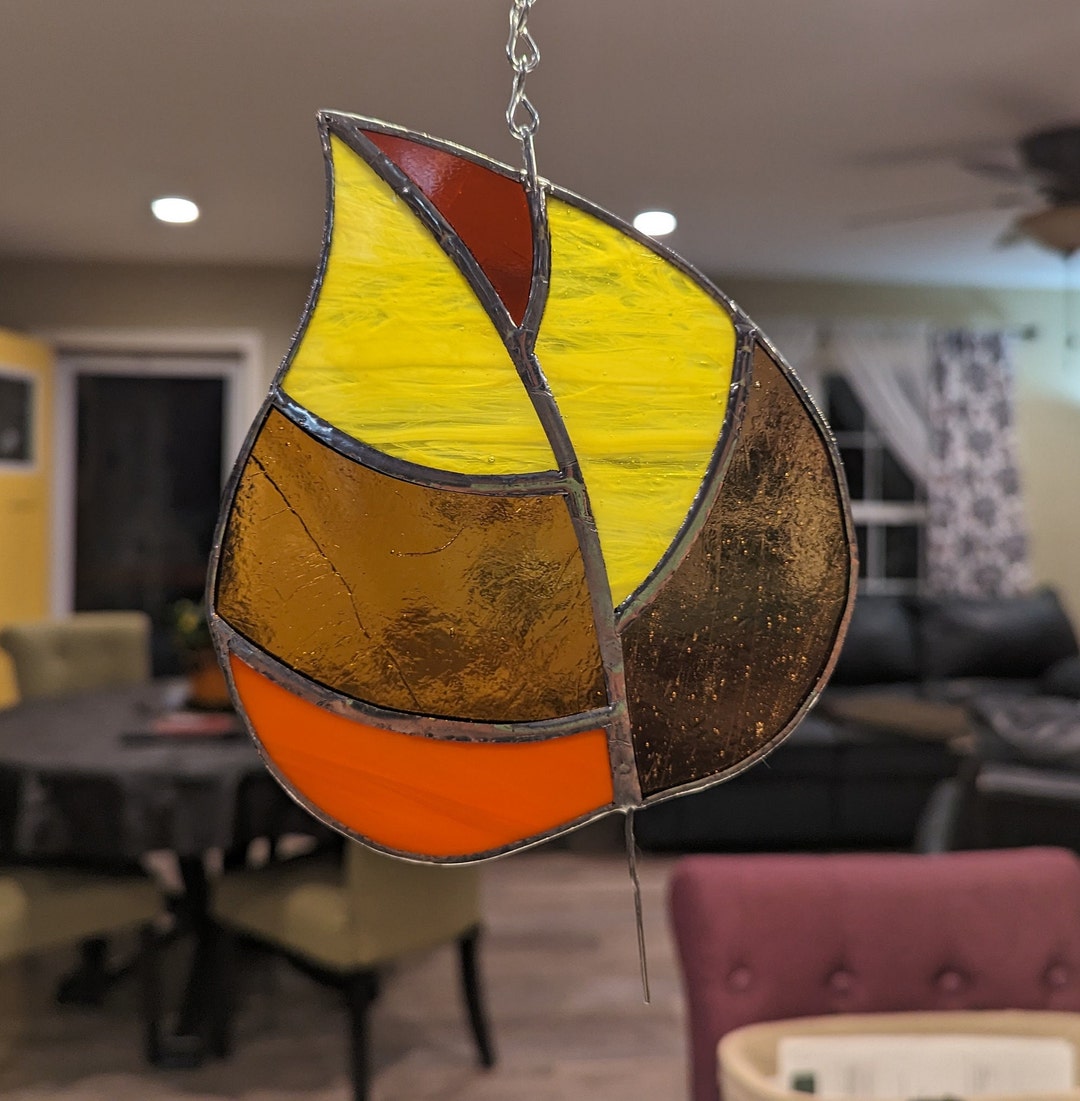 Stained Glass, Leaf, Fall Leaf - Etsy