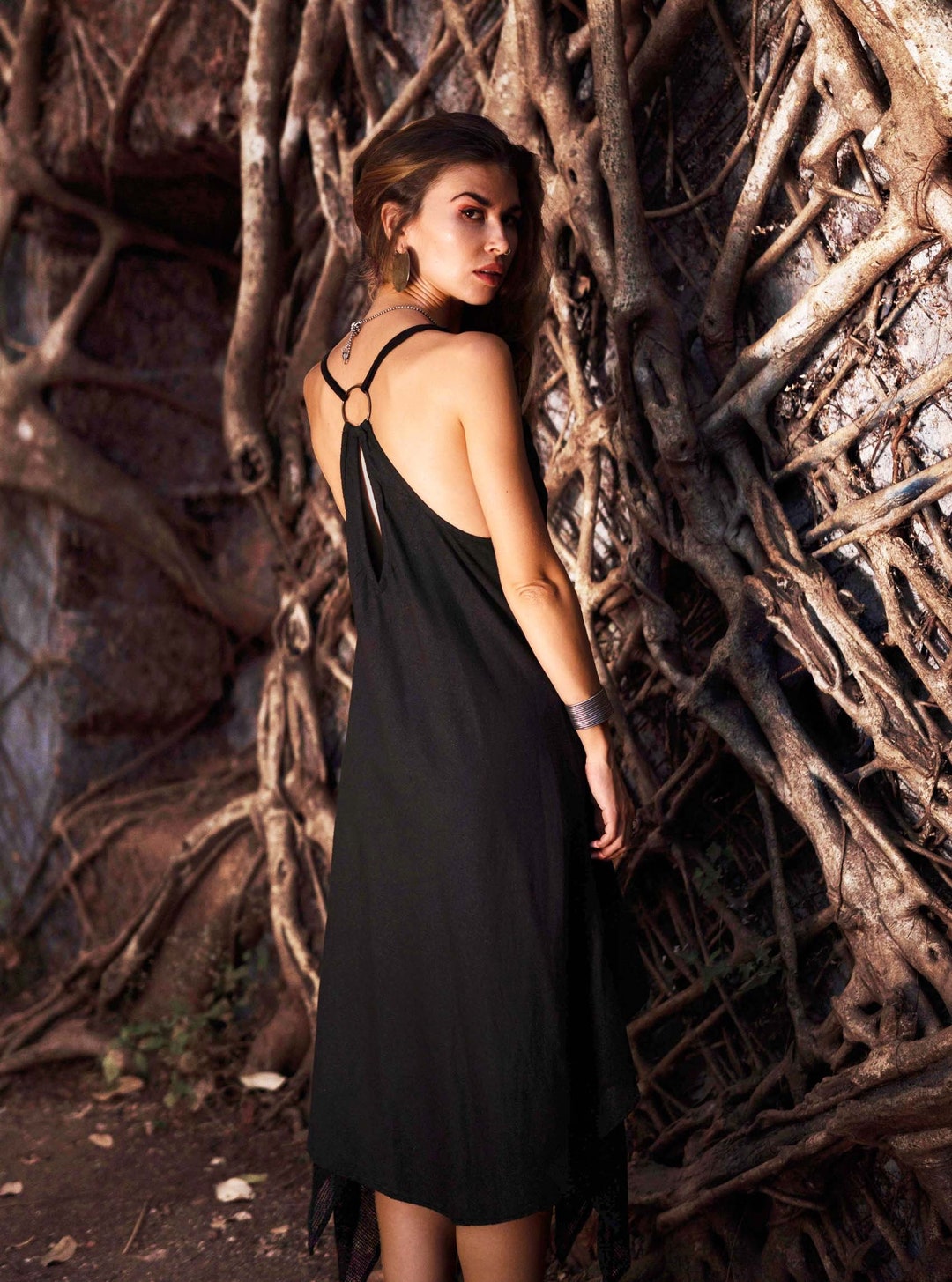 Boho Dress, Summer Dress, Raw Silk Dress, Khadi Silk, Long Feminine ...