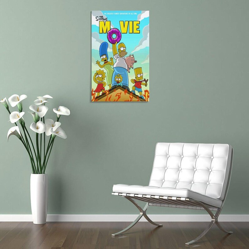 Simpsons Cartoon Movie Poster Classic Canvas Prints - Wall Decor Art ...