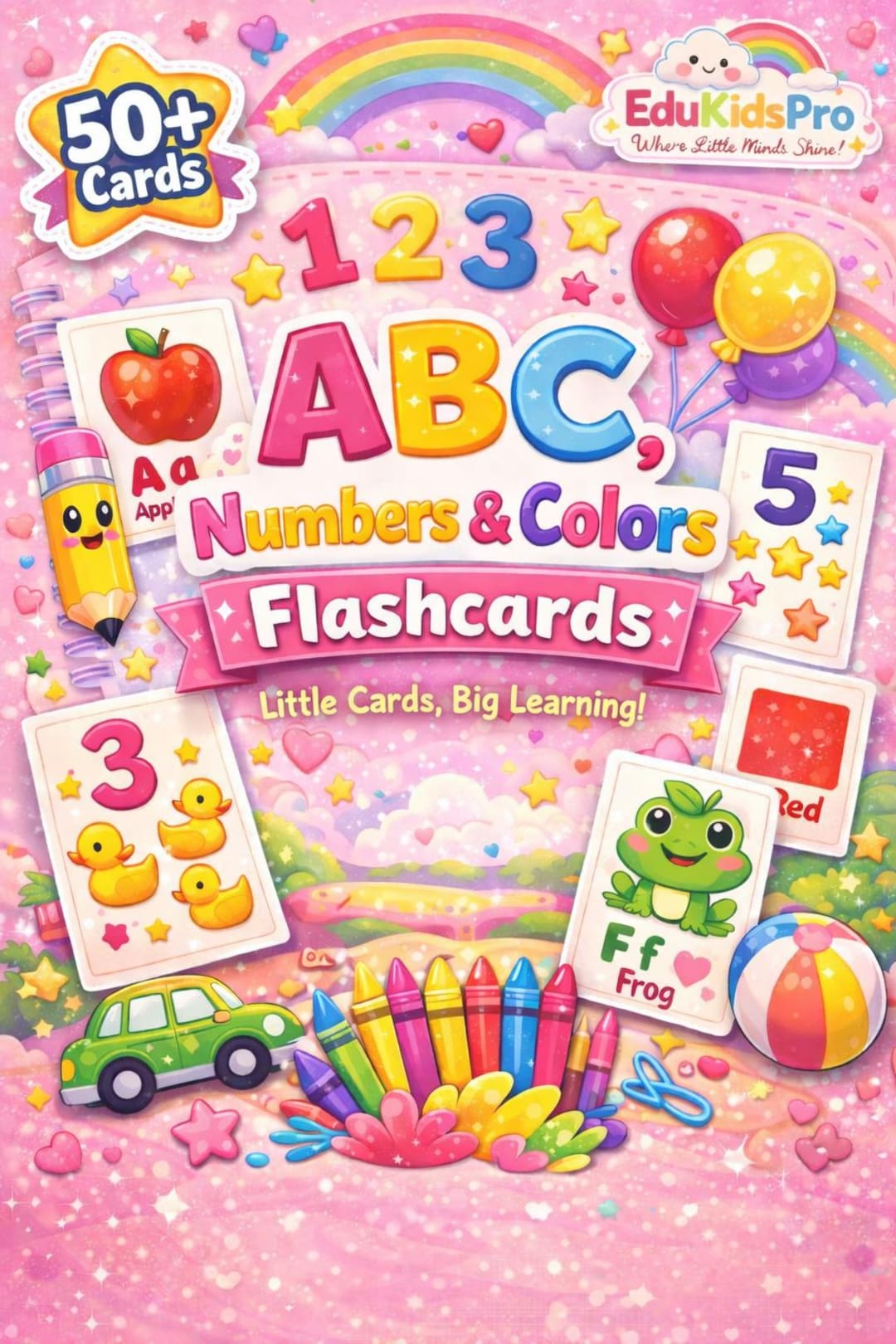 ABC Numbers Colors Flashcards, Preschool Learning, Toddler Educational ...