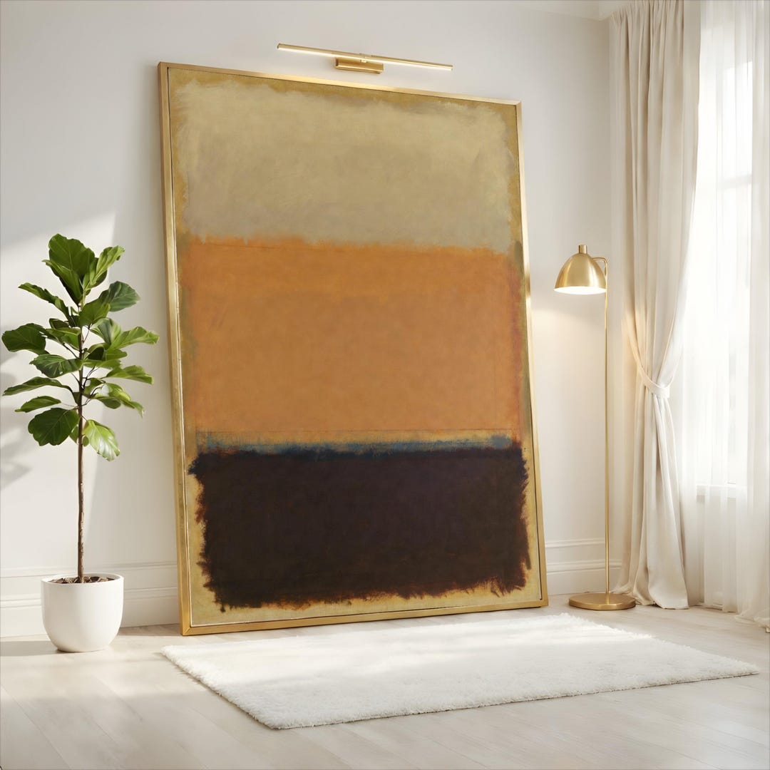 Mark Rothko Beige Sand Brown Abstract Canvas, Neutral Earth Tone Color ...