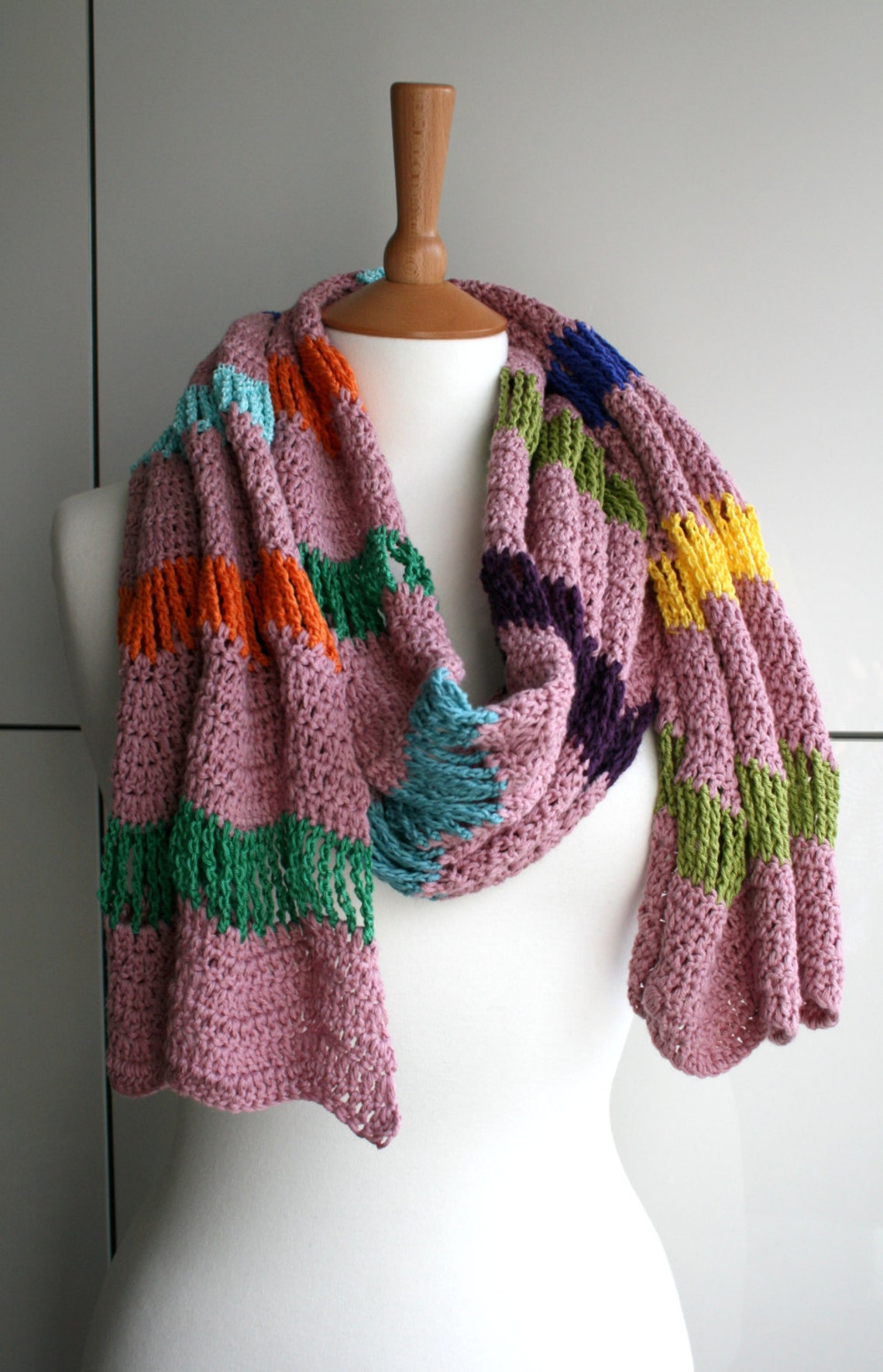 Crochet Pattern Pink Zig Zag Crochet Shawl Pattern 169 - Etsy