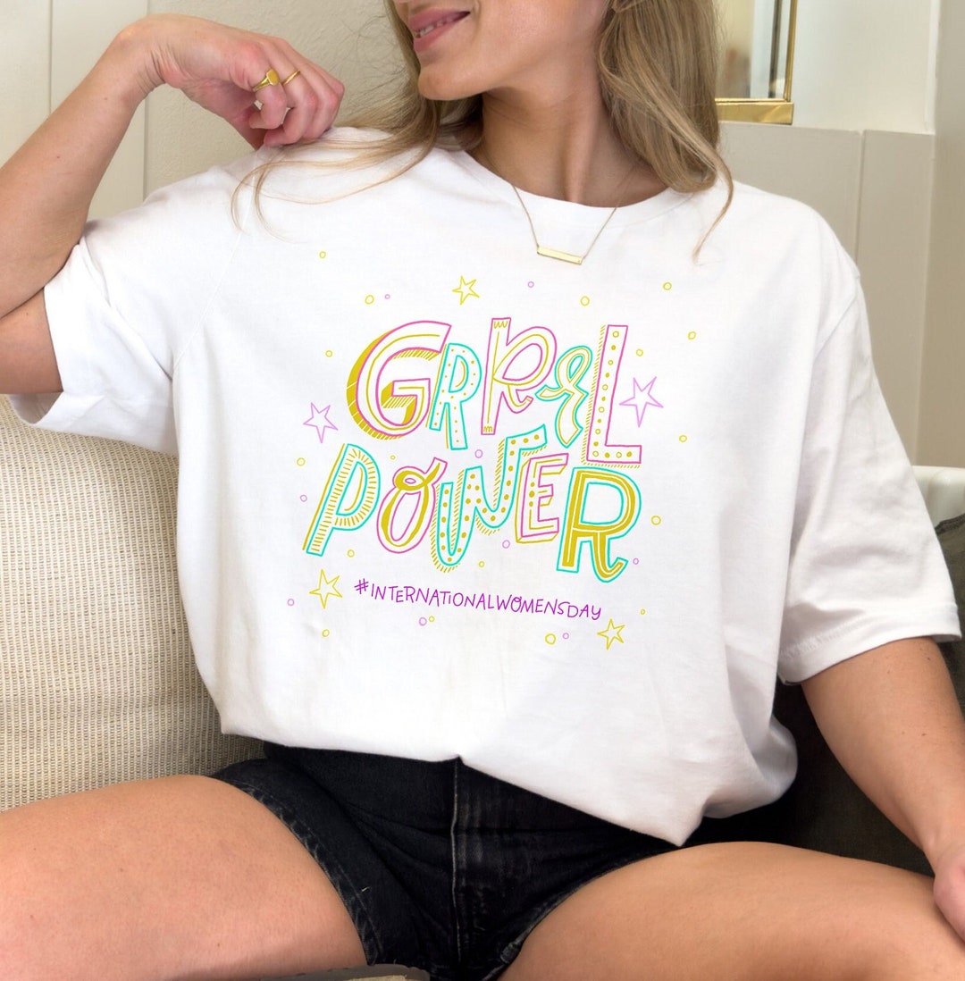 Girl Power T-shirt, Illustrated Feminist Tee - Etsy