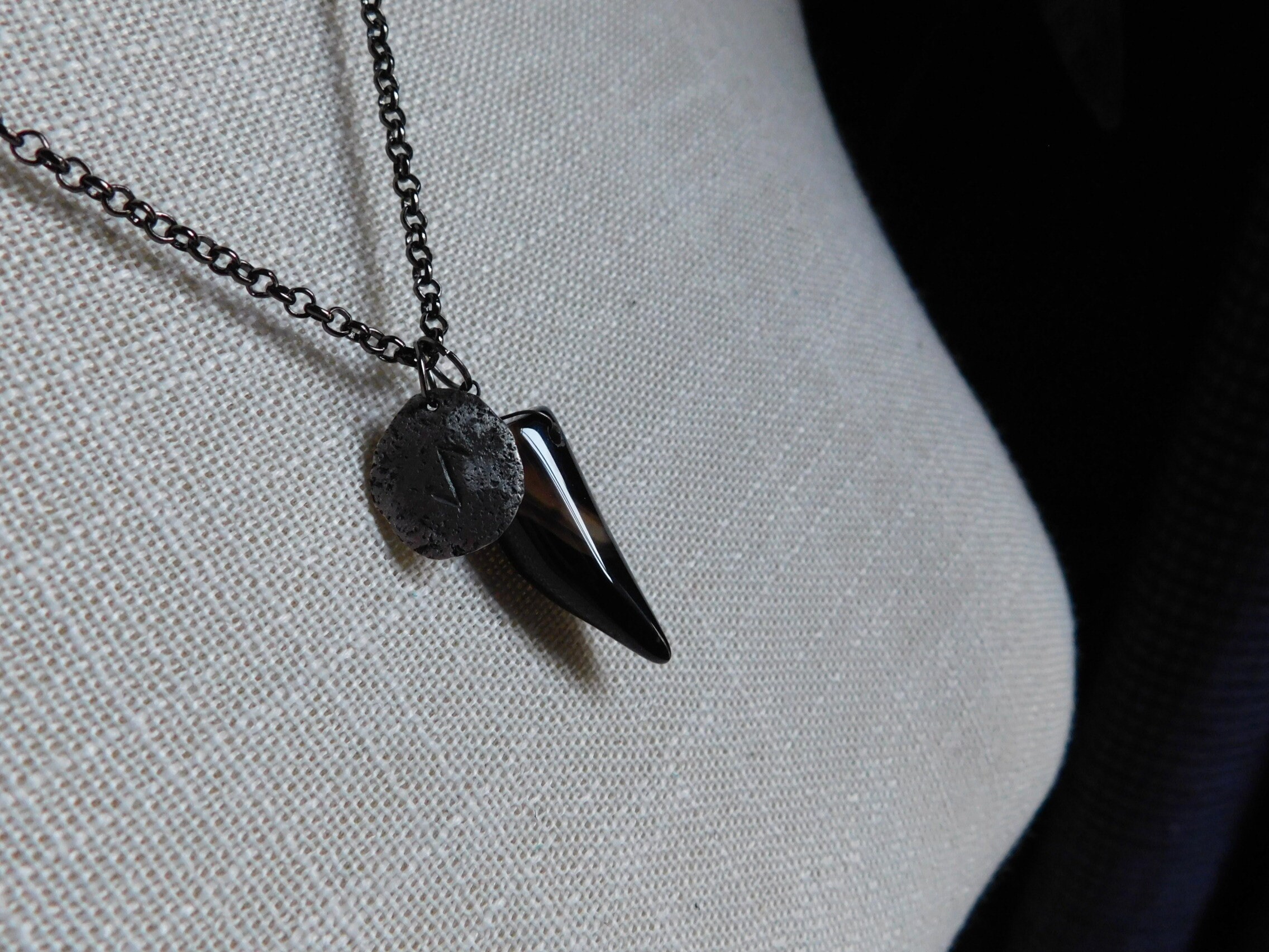 Bear Paw & EIWHAZ RUNE Hand Cast Sterling Silver Elder Futhark - Etsy