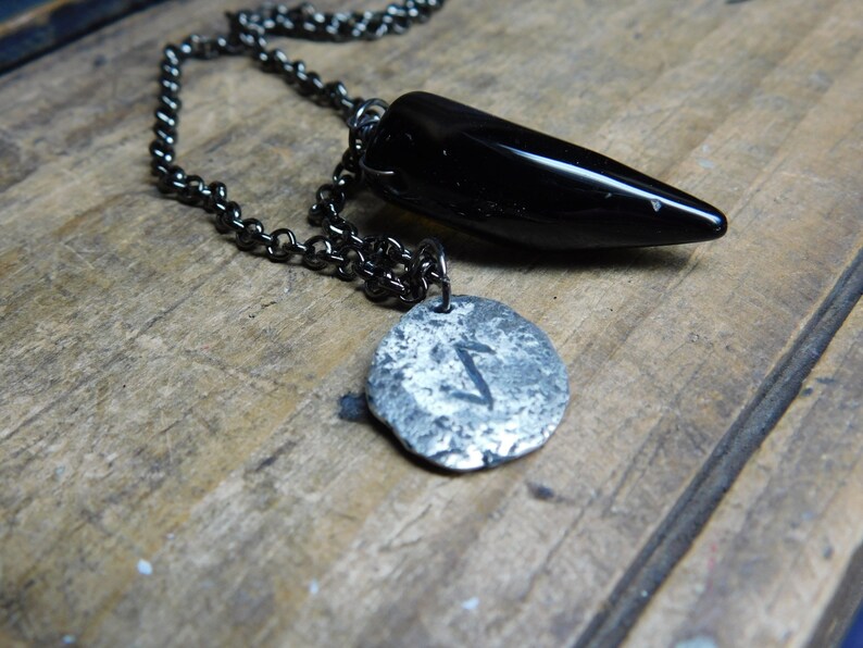 Bear Paw & EIWHAZ RUNE Hand Cast Sterling Silver Elder Futhark - Etsy