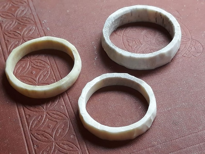 Genuine DEER Antler Carved Ring . Handmade Natural Wedding - Etsy