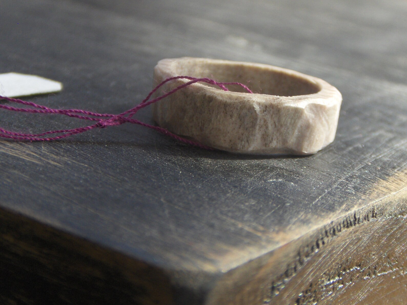Genuine ELK Antler Carved Ring Semi Smooth. Made to Order in - Etsy