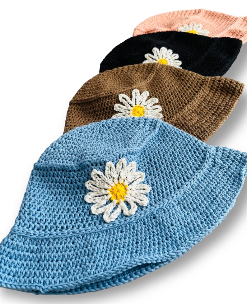 Daisy Bucket Hatcottton Summer Hat Boho Bucket for Women - Etsy