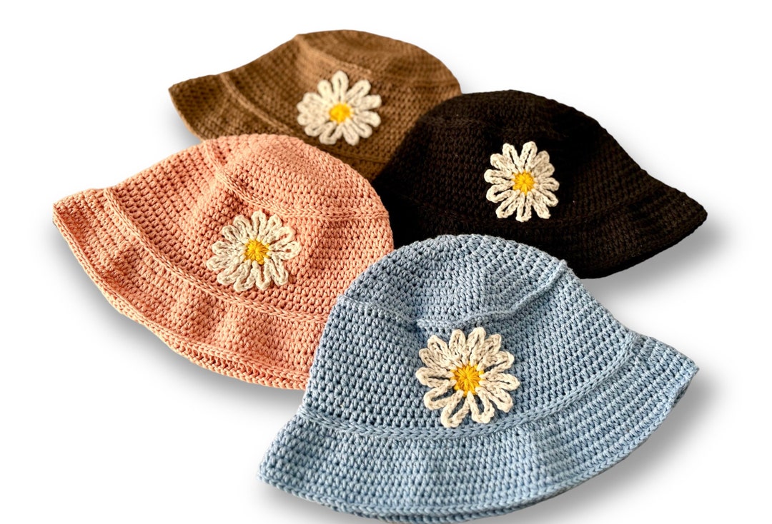 Daisy Bucket Hatcottton Summer Hat Boho Bucket for Women - Etsy