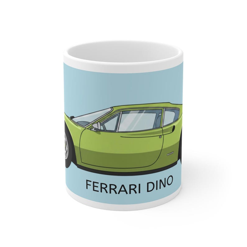 Ferrari Dino Classic Car Mug, Vintage Sports Car Coffee Cup - Etsy