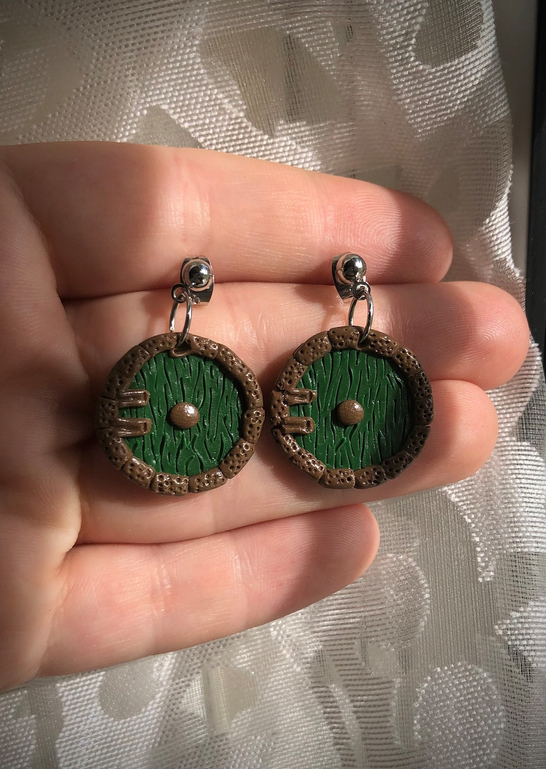 Hobbit Door Polymer Clay Earrings - Etsy