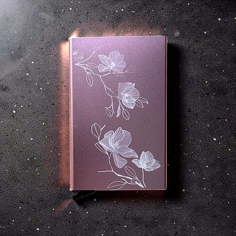 Personalised Slim Pop-up Card Wallet | Own Design Custom Engraved ...