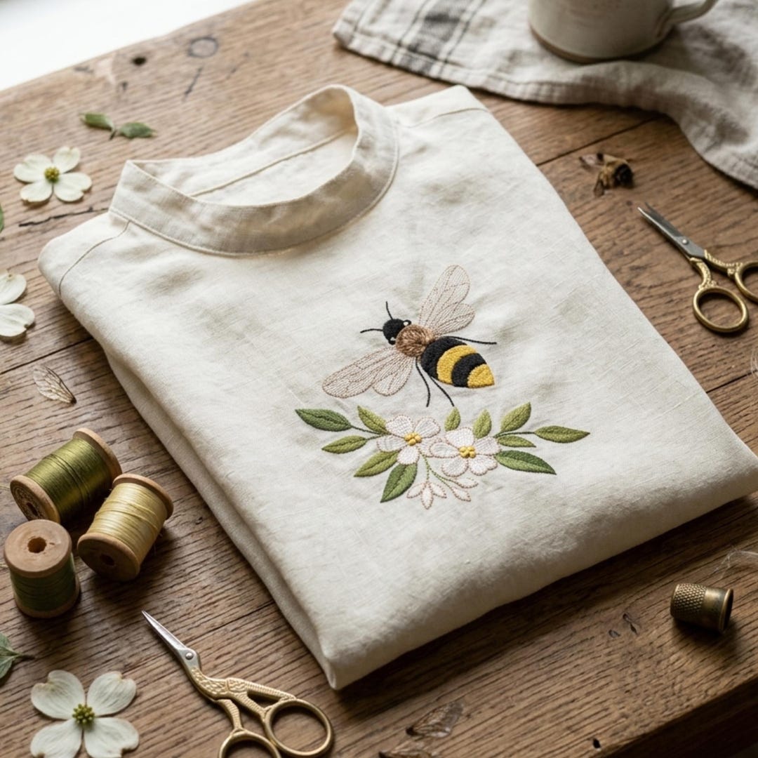Bee Embroidery Design Digital Download | Bumblebee Floral Machine ...