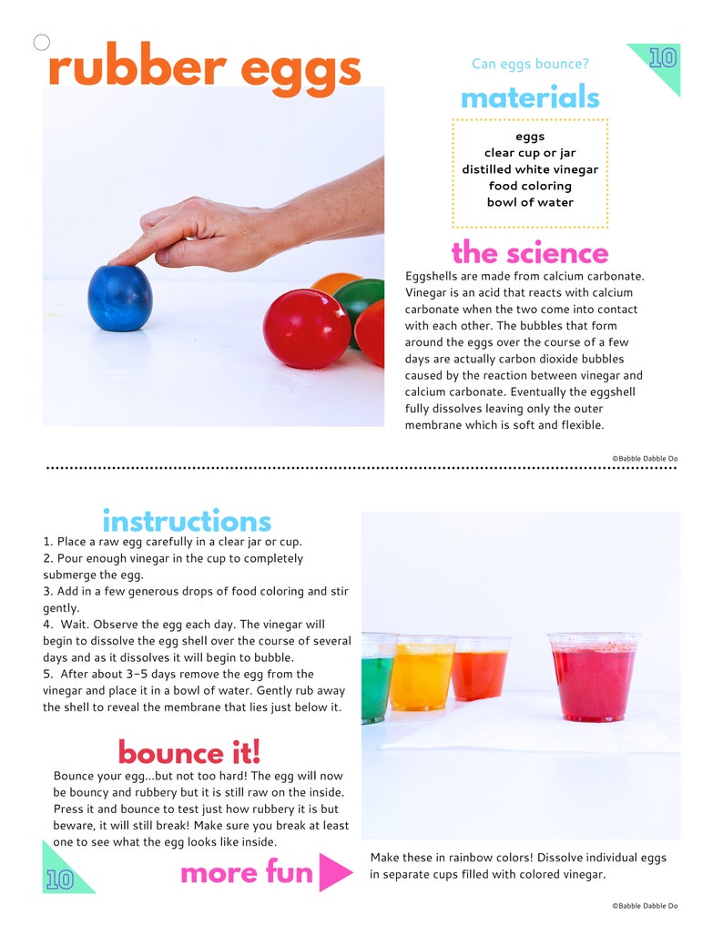 10 Science Activity Cards: CLASSICS - Etsy Canada
