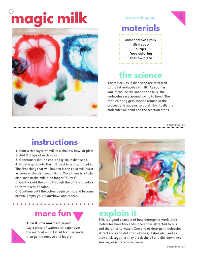 10 Science Activity Cards: CLASSICS - Etsy Canada
