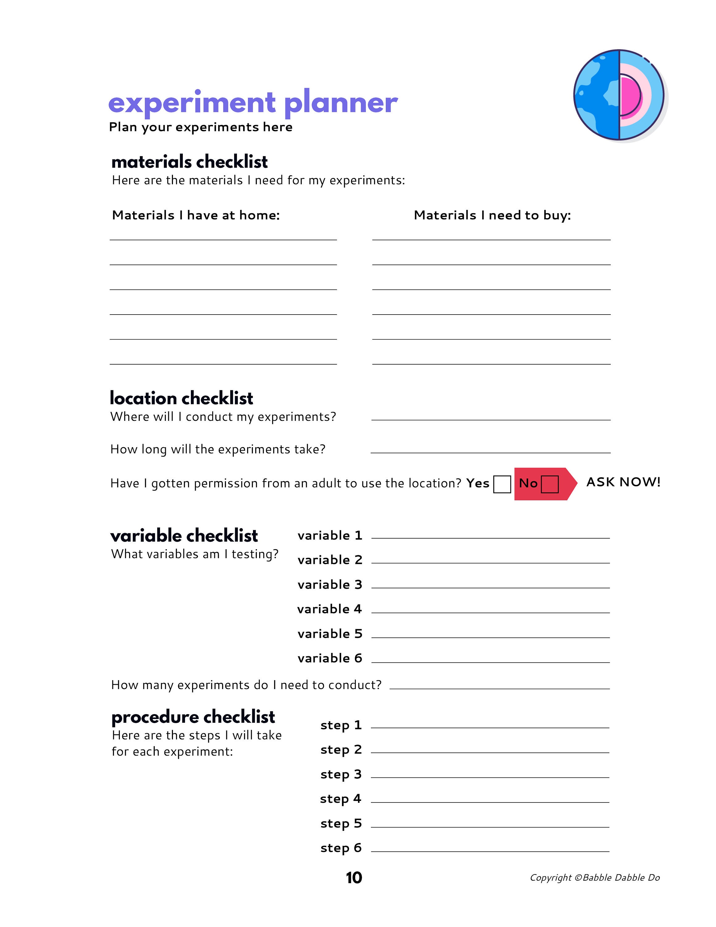 Science Fair Mini Guide for Kids - Etsy