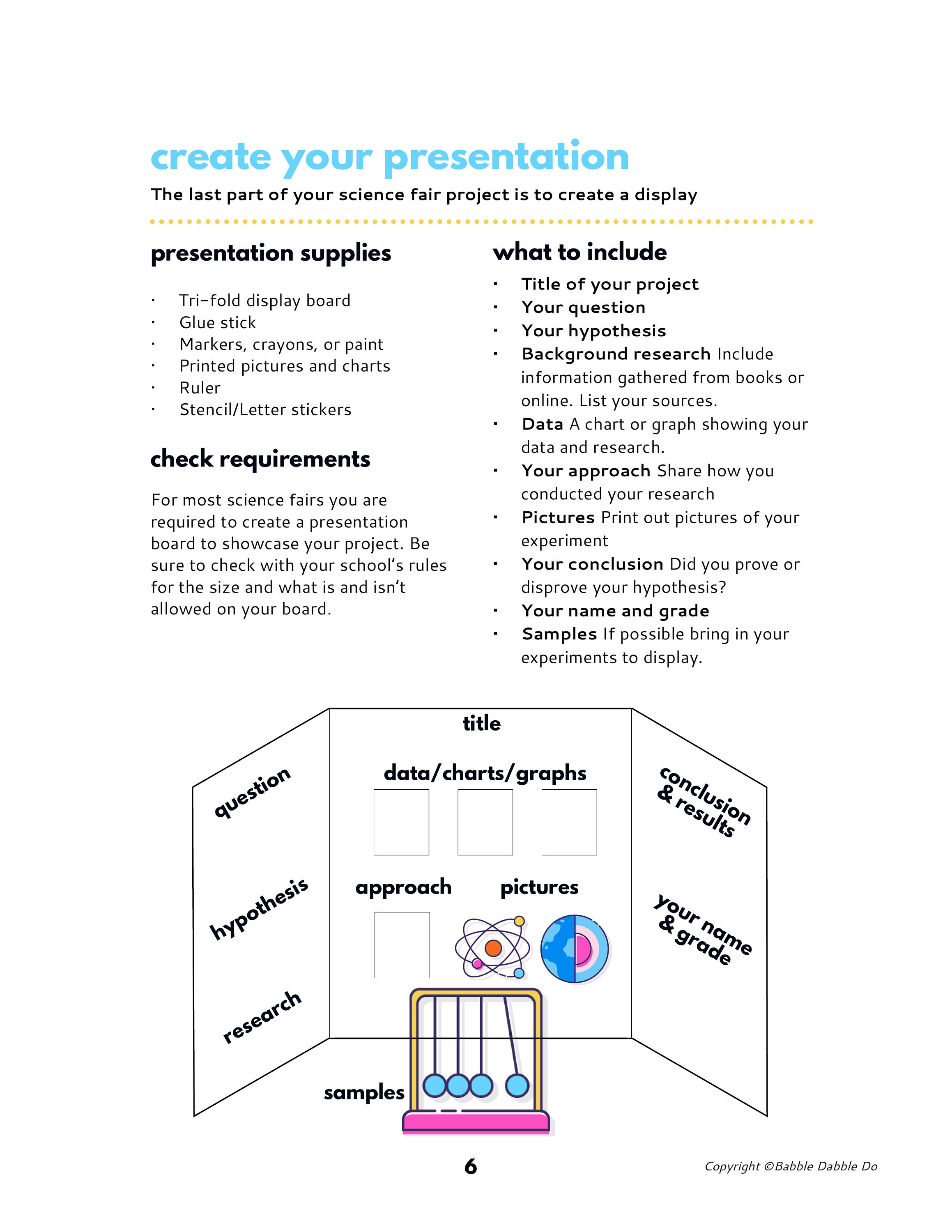 Science Fair Mini Guide for Kids - Etsy