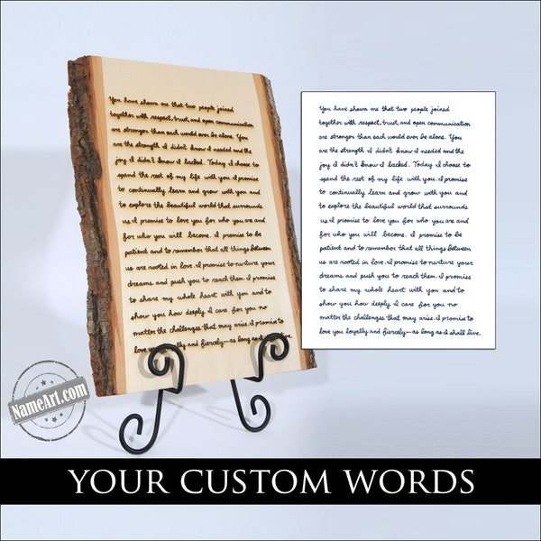 Custom Font Wedding Song Lyrics - Etsy