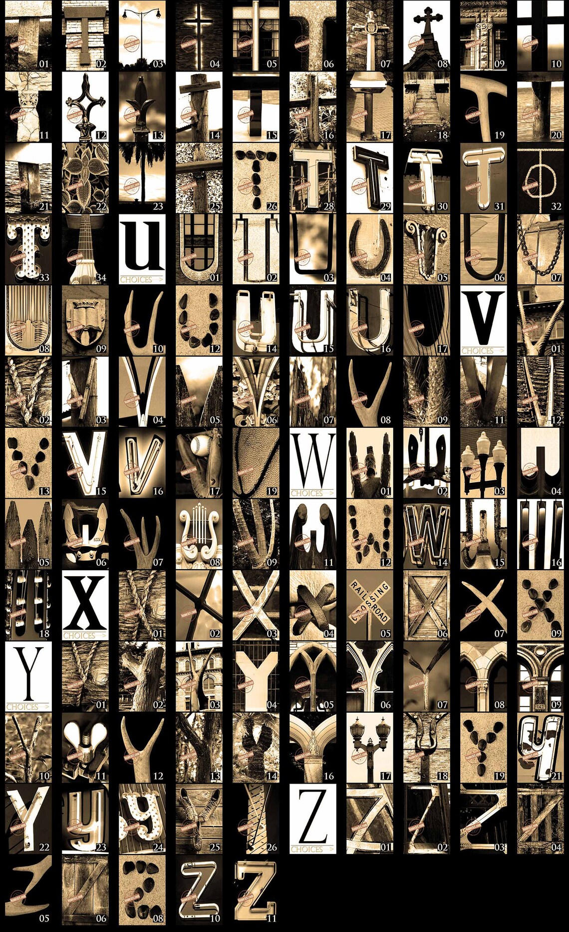 Letter Art Alphabet Photos for DIY Personalized Gifts. Create Custom ...