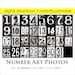 Number Photos Digital Download Printables for DIY Custom Date Wall Art ...