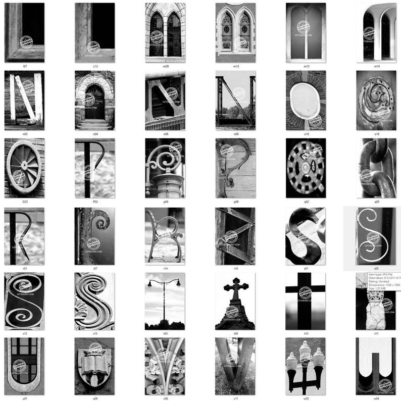 Printable LETTER ART 4x6 photos. Entire alphabet set 80 | Etsy