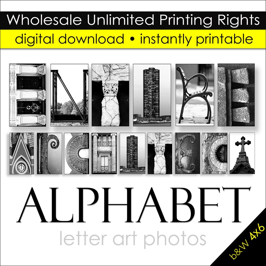 Letter Art Digital Wholesale Bulk Package W/unlimited Printing Rights ...